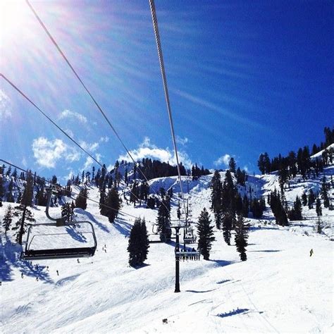 Bright Sunlight On Alpine Meadows Ski Slope Alpine Meadows Vacation