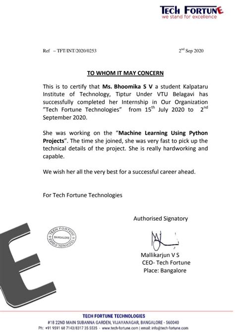 Bhoomika Vijay On Linkedin Internship