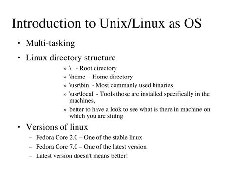 ppt introduction of unix linux powerpoint presentation free download