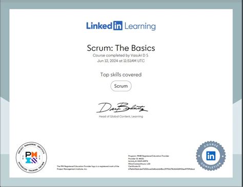 Vasuki D S On Linkedin Scrum