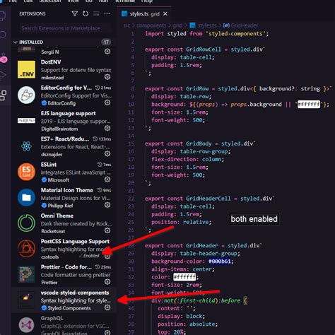 highlight conflict with postcss extension · issue 372 · styled components vscode styled
