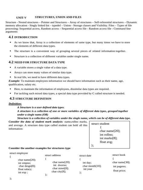 New Unit V Pdf Pointer Computer Programming Integer Computer