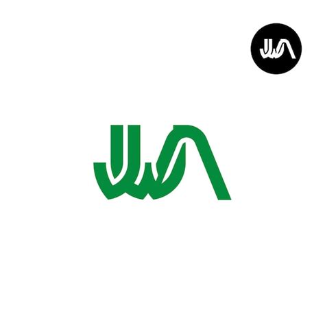 Desenho De Logotipo De Letra Jwa Monogram Vetor Premium