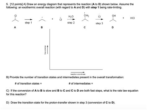 Solved 5 12 Points A Draw An Energy Diagram That Chegg