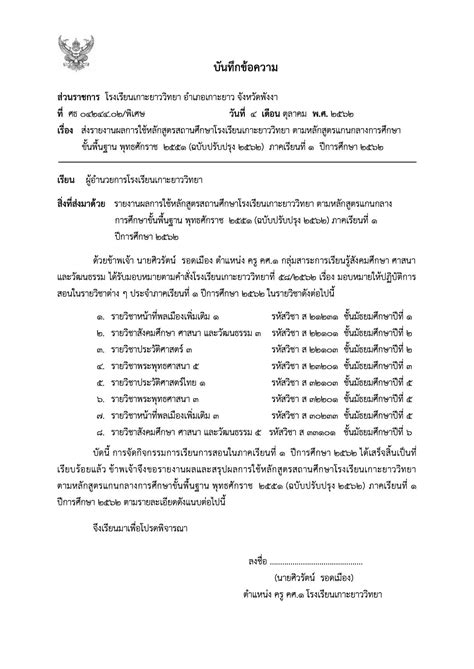 ดาวน์โหลดฟรี ตัวอย่างรายงานการใช้หลักสูตรสถานศึกษา ไฟล์เวิร์ด พร้อมปกแก้ไขได้