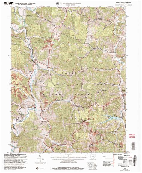 Classic Usgs Waterloo Ohio 75x75 Topo Map Mytopo Map Store