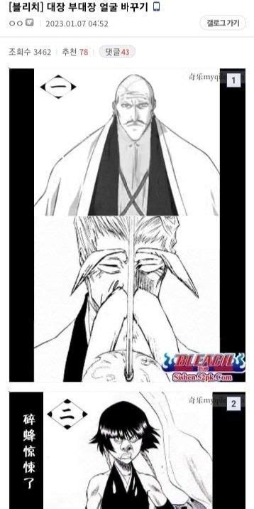 블리치 진짜광기 블리치 캐릭터 일러스트 재미있는 것들