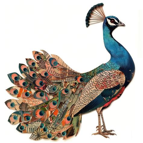 Peacock Collage Cutouts Animal Bird Free Photo Illustration Rawpixel