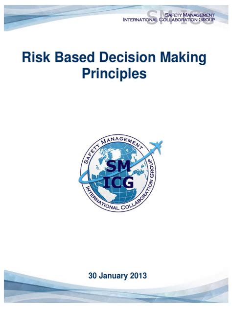 Risk Based Decision Making Principles Pdf Risk Risk Management