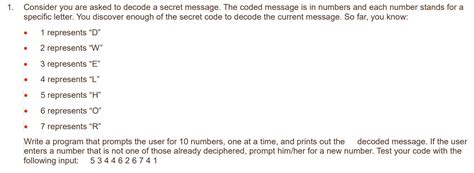 Solved 1 Consider You Are Asked To Decode A Secret