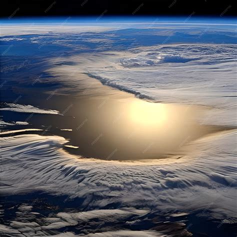 Premium Photo A View Of Earth From Space Showing The Clouds Above The