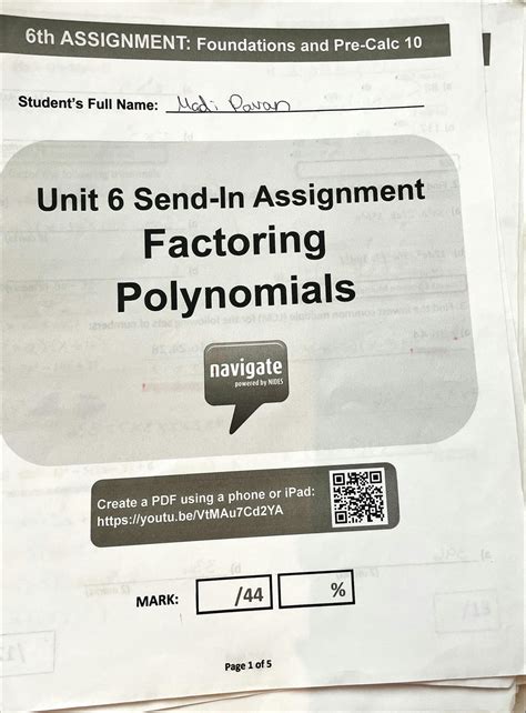 Solution Factoring Polynomials Pre Calc Studypool Solution Factoring Polynomials Pre Calc Studypool