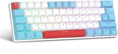 UK Layout 60 Percent Gaming Mechanical Keyboard 62 Key Wired Mechanical Anti Ghosting