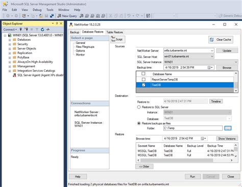 Basics Recovering Microsoft Sql Server Databases As Flat Files Data Protection Hub