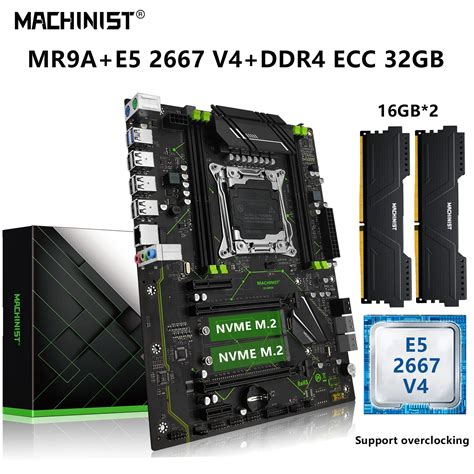 Machinist Mr9a X99 Motherboard Set Kit Xeon E5 2667 V4 Cpu Processor Lga 2011 3 32g 16g 2 Ddr4
