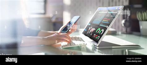 Digital Data Technology KPI Business Dashboard Technology Stock Photo