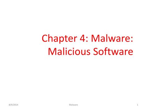 ppt chapter 4 malware malicious software powerpoint presentation free download id 3052629