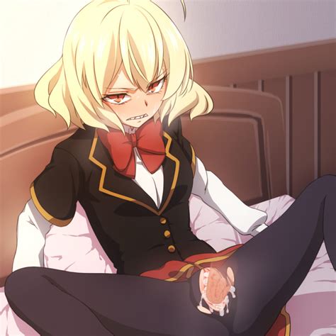 Rule 34 1028gunma Akuma No Riddle Bed Blonde Hair Blush Clothed Sex
