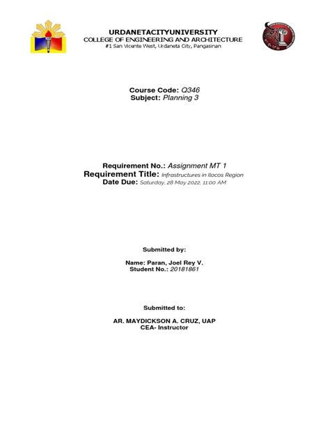 Assignment Mt 1 Pdf Infrastructure Economies