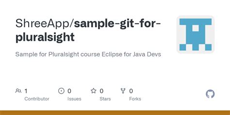 Github Shreeappsample Git For Pluralsight Sample For Pluralsight