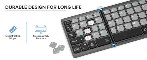 Delux Foldable Keyboard Bluetooth With 2 In 1 Touchpad Tri Fold Portable Folding Keyboard