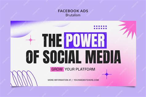 잔인한 스타일의 소셜 미디어 프로모션 템플릿 무료 Psd 파일