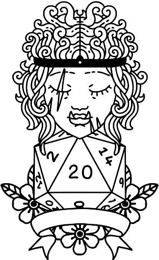 하프 오크 야만인 캐릭터와 자연스러운 20 주사위 롤 일러스트 검은색에 대한 스톡 벡터 아트 및 기타 이미지 검은색 굴리기 도깨비 Istock