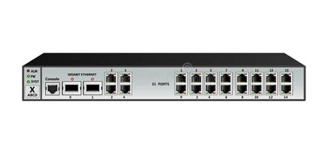E1 Multiplexer Switch For Ethernet Streams And Packets Has 2 SFP Ports 4 Ethernet Ports RJ45