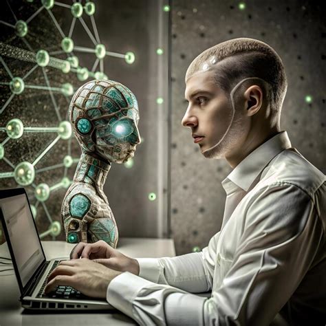 A Bioinformatics Analyst Works With An Ai Assistant Highlighting The Future Of Data Analysis