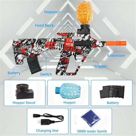 Mini Aug Gel Blaster Rechargeable Electric Machine Toygun With 10000