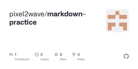 github pixel2wave markdown practice