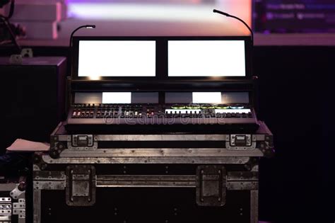 Sound Recording Setup At The Control Of The Game Exhibition Stock Photo Image Of Board