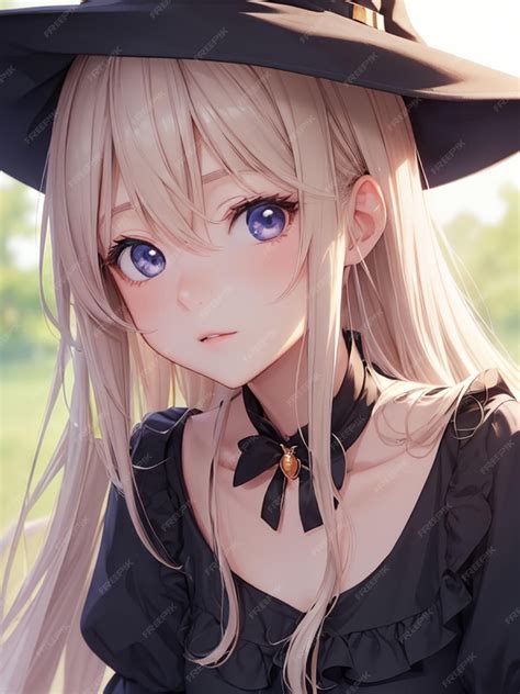 Premium Ai Image Anime Witch Girl For Mobile Wallpaper