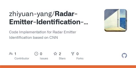 Github Zhiyuan Yangradar Emitter Identification Based On Cnn Code Implementation For Radar