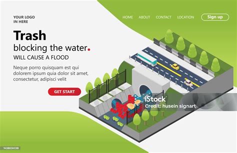 쓰레기로 가득 찬 강의 그림 방문 페이지 전단지 인포그래픽 및 기타 그래픽 관련 자산벡터에 적합 강에 대한 스톡 벡터 아트 및 기타 이미지 Istock