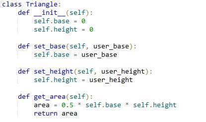 Solved Given Class Triangle Complete The Program To Read Chegg