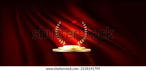 월계관이 있는 1위를 위한 황금 연단 스톡 일러스트 2128141799 Shutterstock