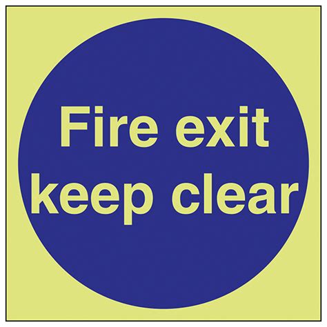GITD Fire Exit Keep Clear Eureka Direct