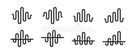 Sound Waves Collection Music Equalizer Analog And Digital Audio