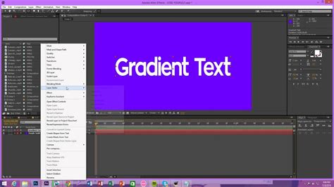 After Effects • Gradient Text • Tutorial Youtube