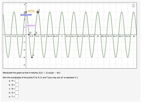 Solved Manipulate The Graph So That It Matches Chegg Com