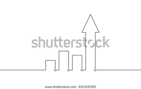 Continuous Line Drawing Graph Illustration Vector Stock Vector Royalty Free 2415235501