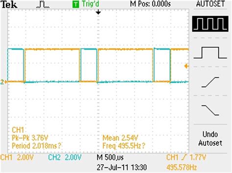 Two Pwm Signals With Dead Time Msp430g2452 Another Pwm Post Msp