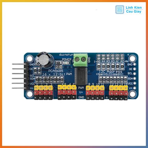 module Điều khiển servo pwm 16 kênh i2c pca9685 linh kiện cầu giấy