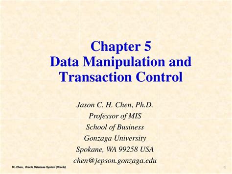 Ppt Chapter 5 Data Manipulation And Transaction Control Powerpoint