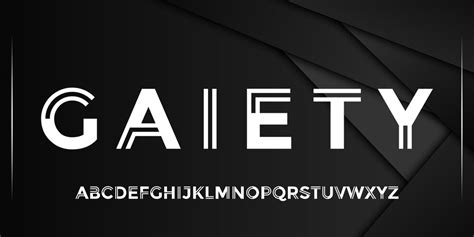 Premium Vector Futuristic Modern Geometric Alphabet Font Luxury And Elegant Font Display