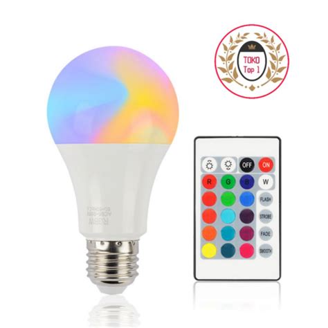 Jual Lampu Bohlam W W Led Rgb Berubah Warna Remote Control Original Shopee Indonesia
