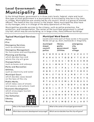 4th Grade Civics And Government Worksheets