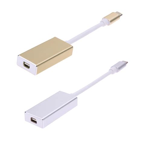Male Usb Type C To Female Mini Displayport Adapter K High Definition Aluminum Usb C To Mini