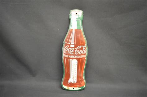 Original Coke Bottle Thermometer Aumann Auctions Inc